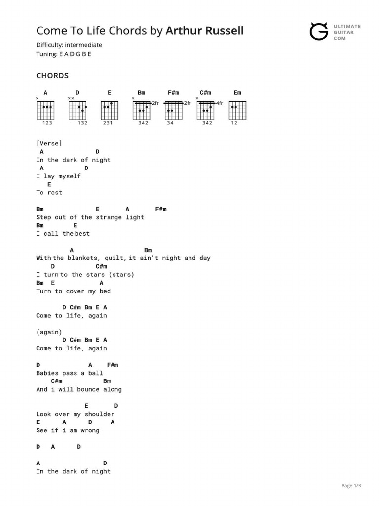 Come To Life Chords | PDF
