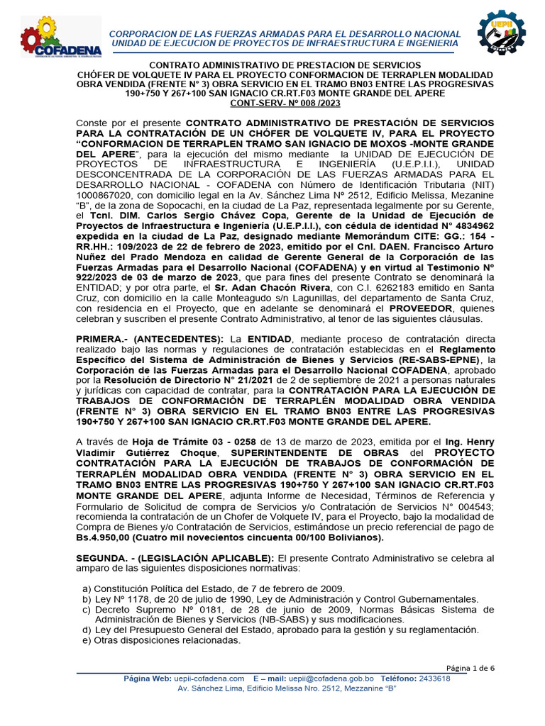 008 CHOFER VOLQUETE IV SERV-PMGDE - ADAN CHACON (Recuperado ...