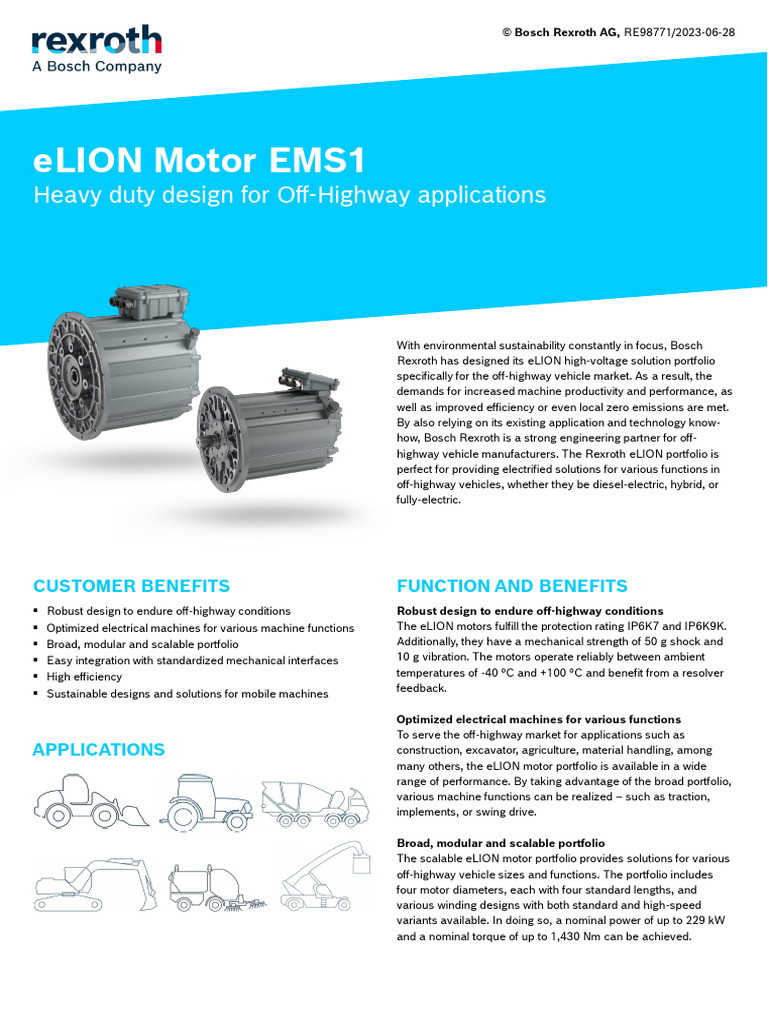 eLION Motor EMS1 | PDF | Electric Motor | Engines