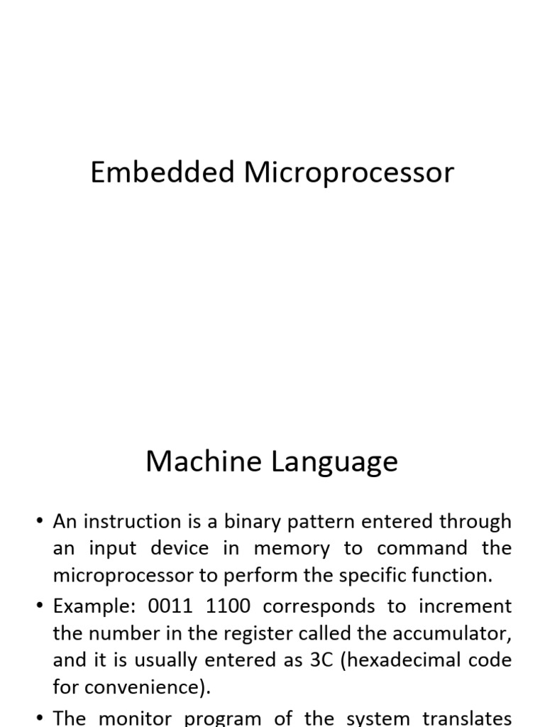 Embedded Microprocessor Lecture 2 | PDF | Assembly Language | Central ... Embedded Microprocessor Lecture 2 | PDF | Assembly Language | Central ...