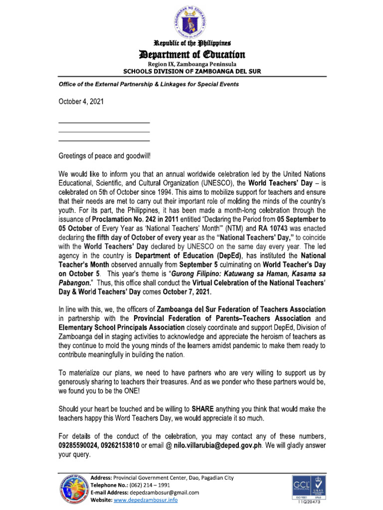 Solicitation Letter Master File | PDF