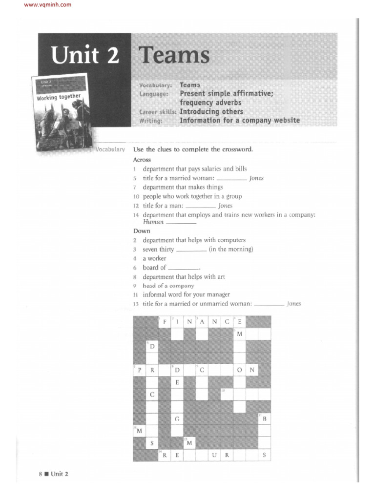 UNIT 2 TEAMS (Workbook) | PDF