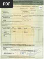Certificado Sanitario Oficial de Exportación 2.0 | PDF