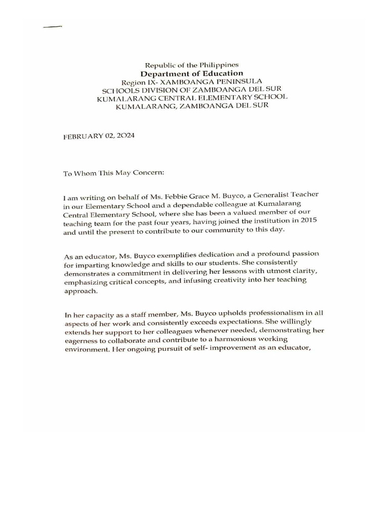 Support Letter | PDF