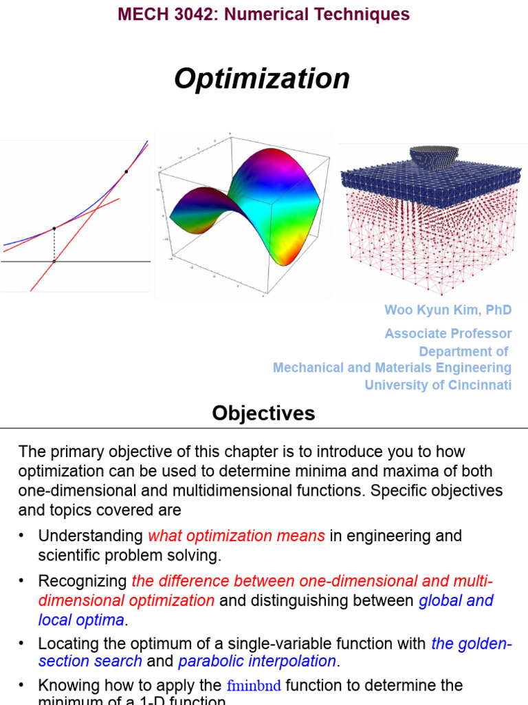 Optimization Techniques in Engineering | PDF | Mathematical ...