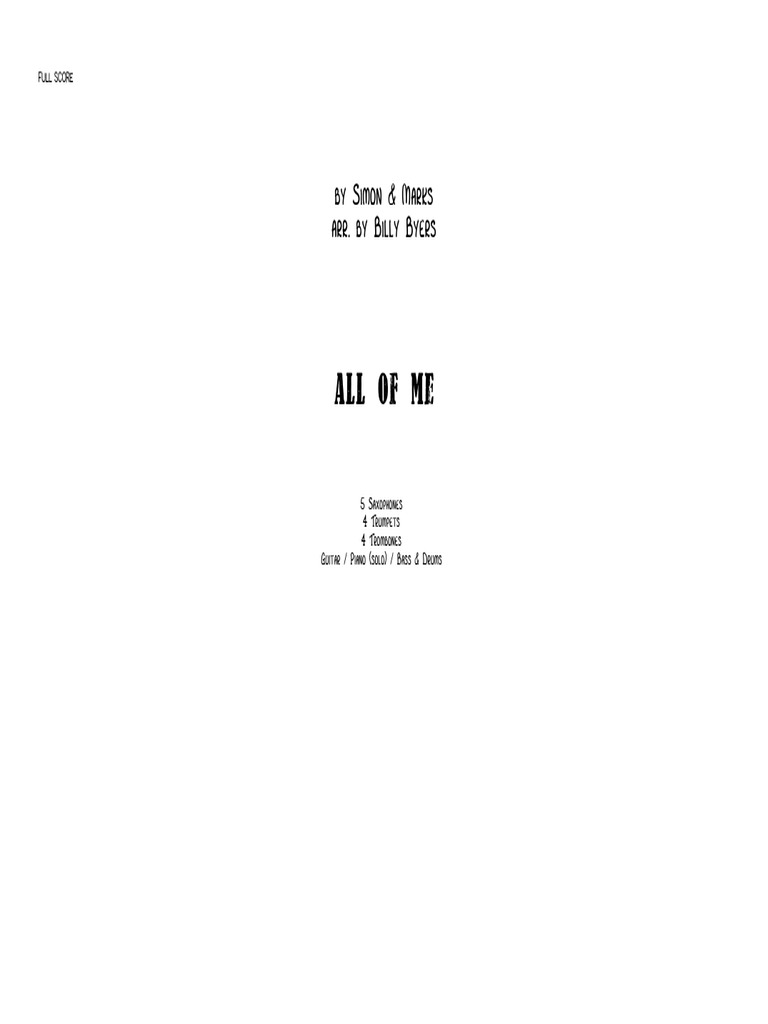 All of Me Score | PDF