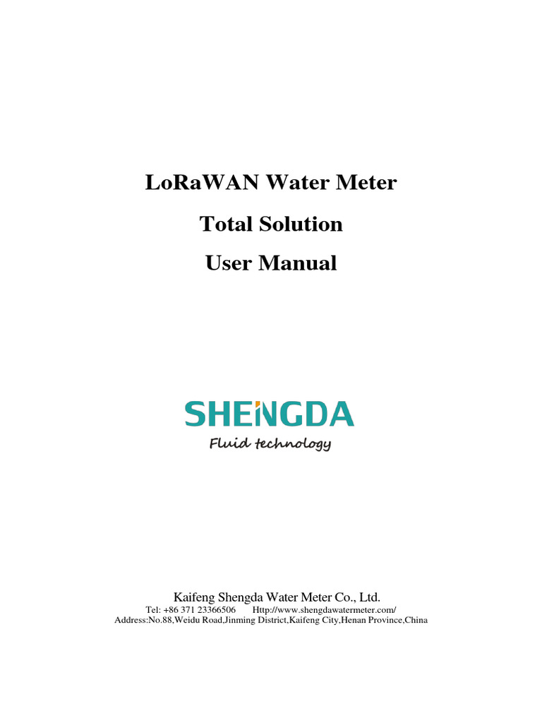 LoRaWAN Water Meter User Manual | PDF | Computing | Telecommunications ...