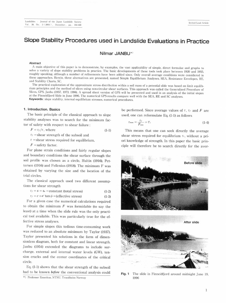 Janbu (2001) | PDF | Stress (Mechanics) | Soil