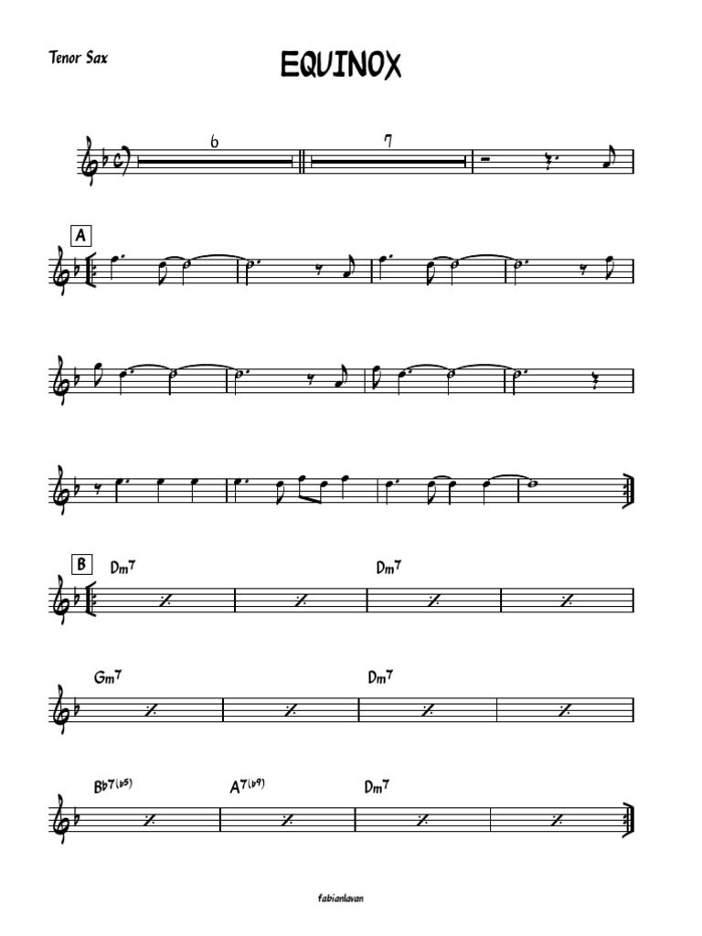 Equinox Tenor Sax | PDF