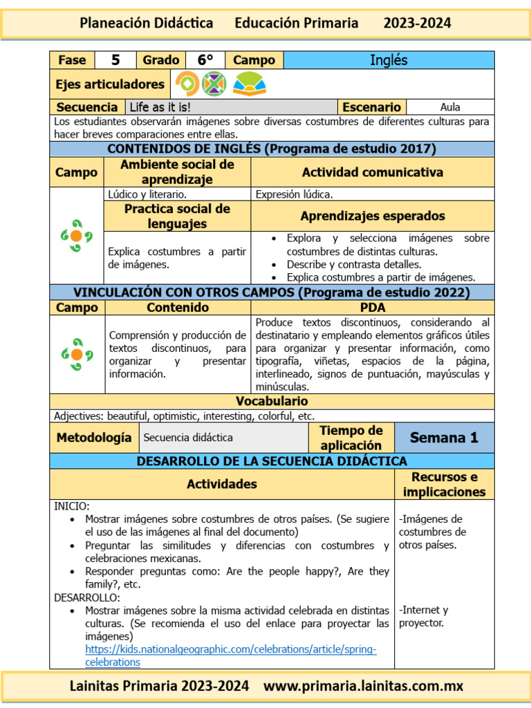 Archivetemp6to Grado Diciembre - Ingl S (2023-2024) | PDF | Estudios de idiomas extranjeros
