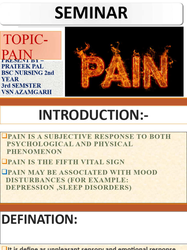 Pain Seminar | Download Free PDF | Pain | Chronic Pain