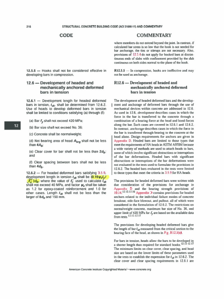 ACI 318M-11 Terminators - PDF 2 | PDF | Physical Sciences | Building Engineering