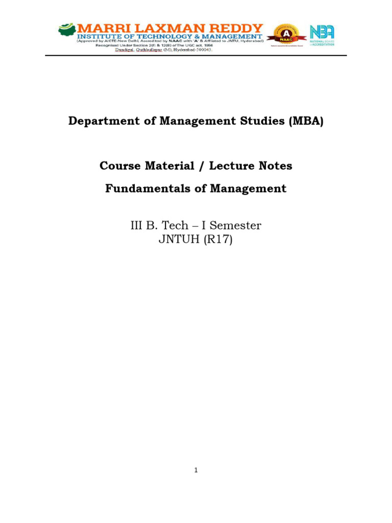 Unit-1 Fom | PDF | Engineering | Science