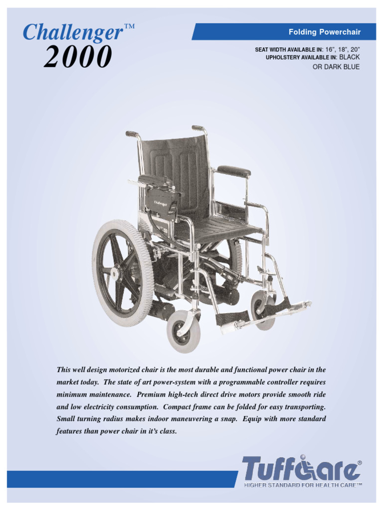 Challenger 2000 Power Wheelchair Manual | PDF | Chair | Wheelchair