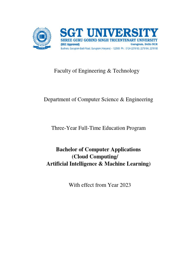 OBE BCA 2023 Batch Syllabus | PDF | Software | Computer Programming