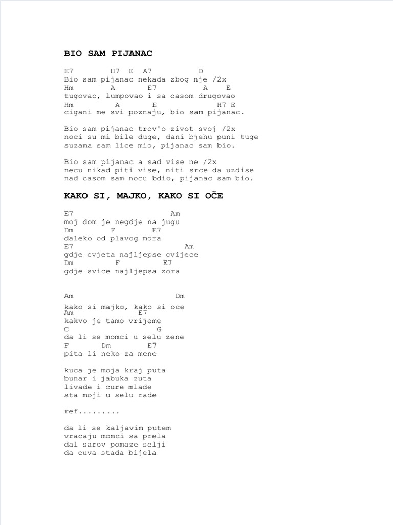 Akordi Za Stampu | PDF