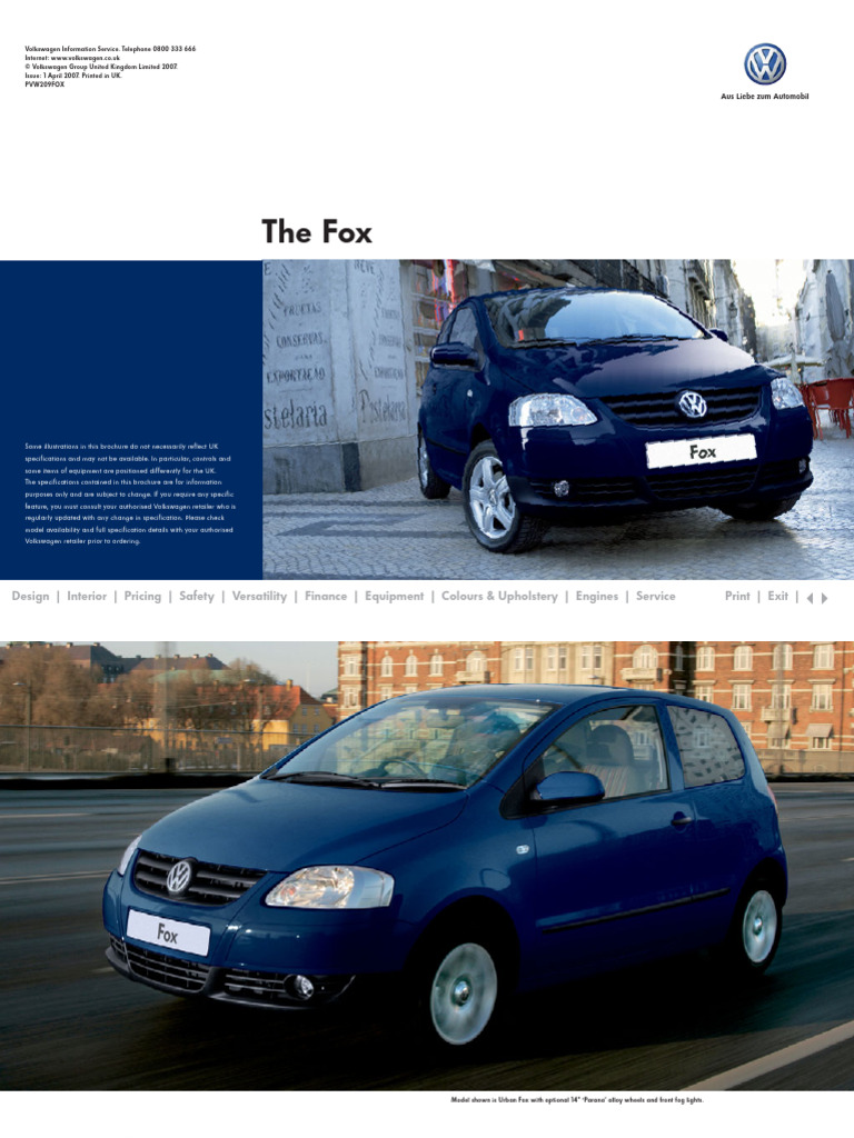 Volkswagen-Fox 2008 EN GB Brochure Fca4cf9dbc | PDF | Airbag | Anti ...