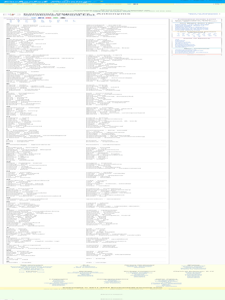 Common Opposites - Antonyms Vocabulary Word List - Enchanted Learning 5 ...