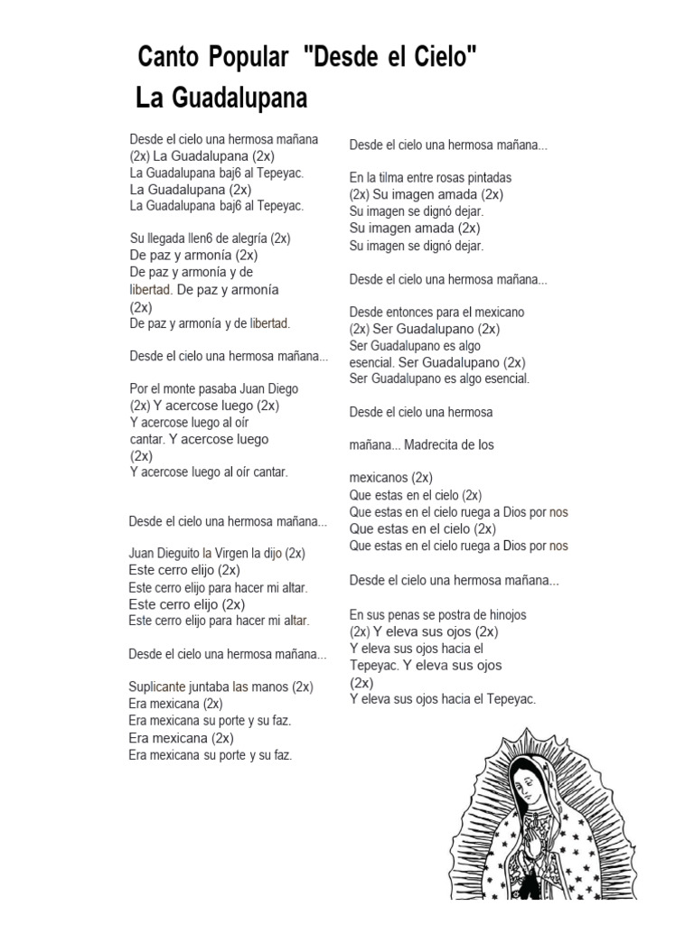 Letra Desde El Cielo Canto Popular | PDF