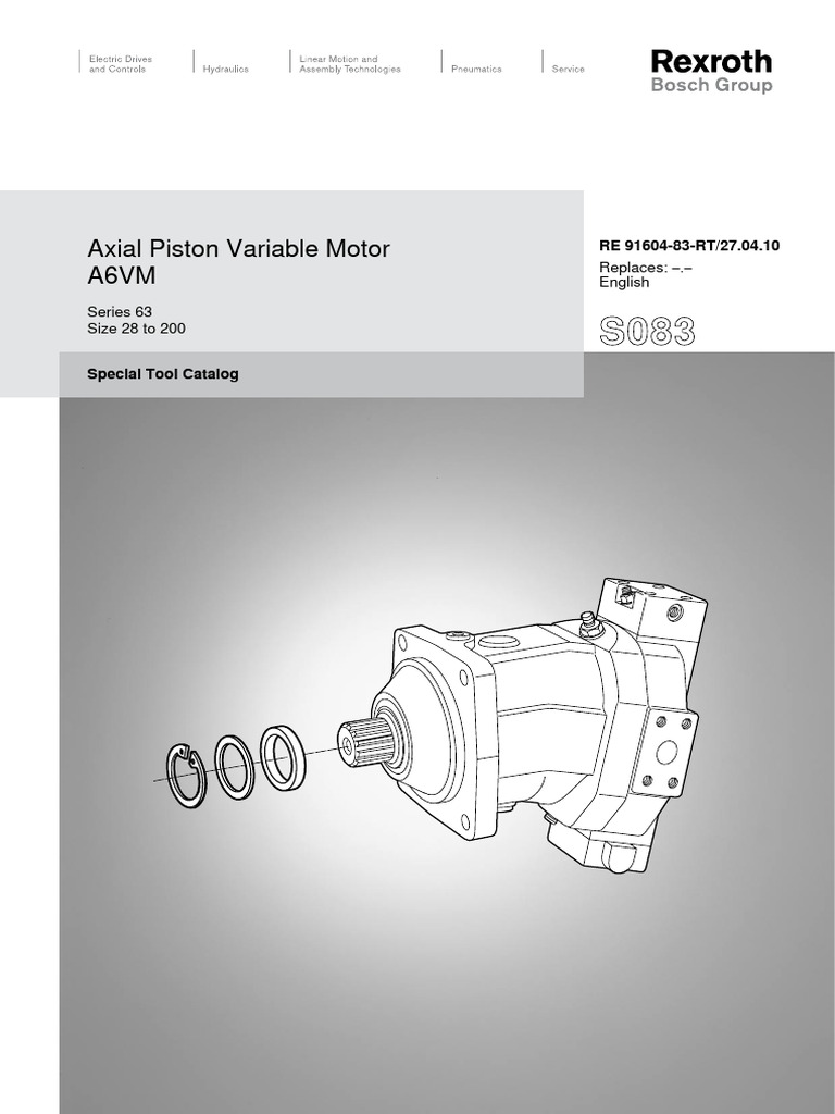 Axial Piston Variable Motor A6Vm: RE 91604-83-RT/27.04.10 | PDF | Screw ...