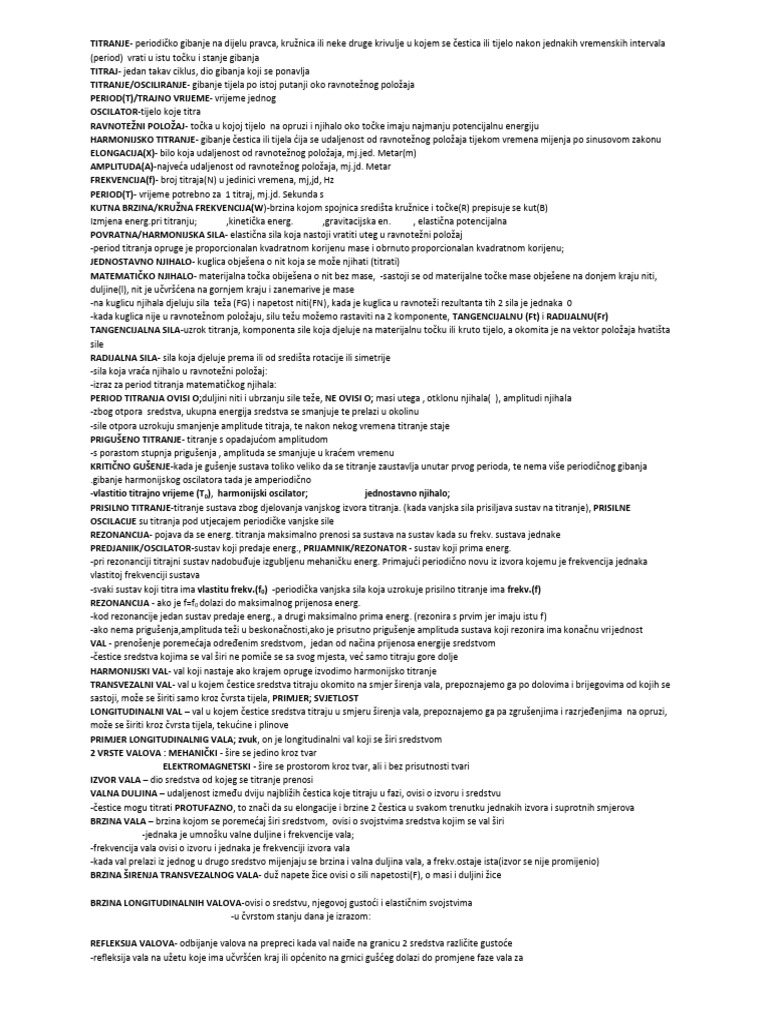Što Je Titranje | PDF