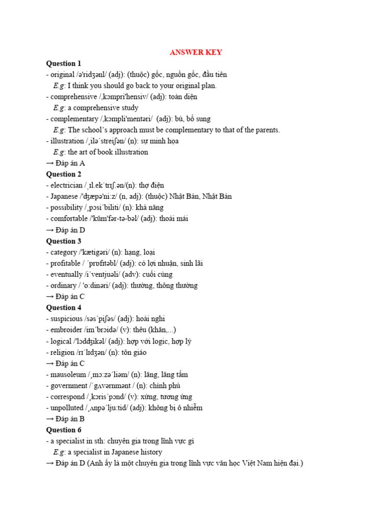 Answer Key-Homework 5 | PDF