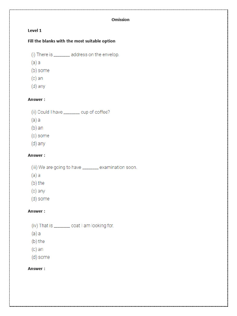 Omission (QP) | PDF | Language Arts & Discipline