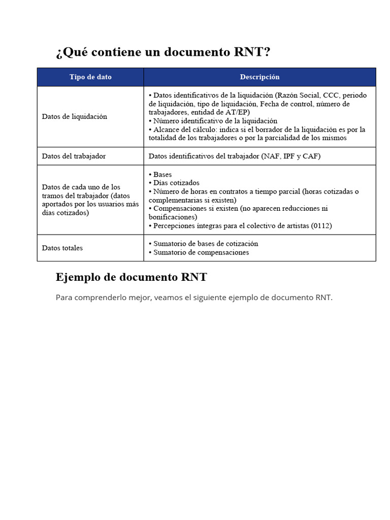 RLC y RNT Liquidaciones | PDF | Liquidación | Bancos