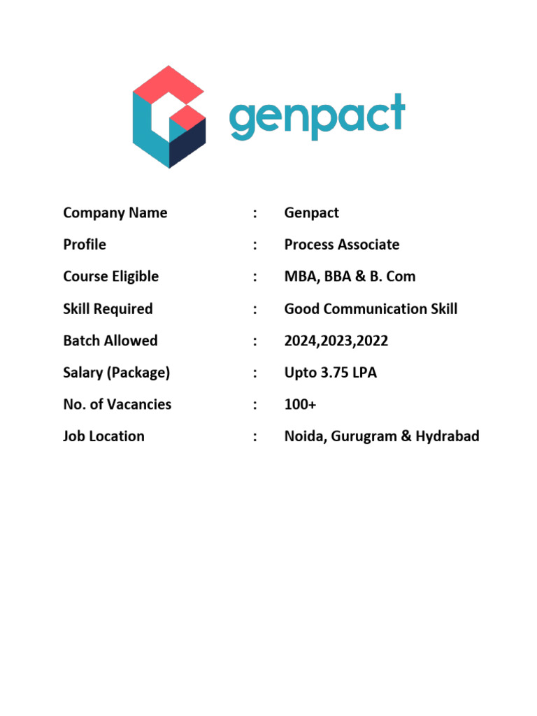 Genpact New | PDF