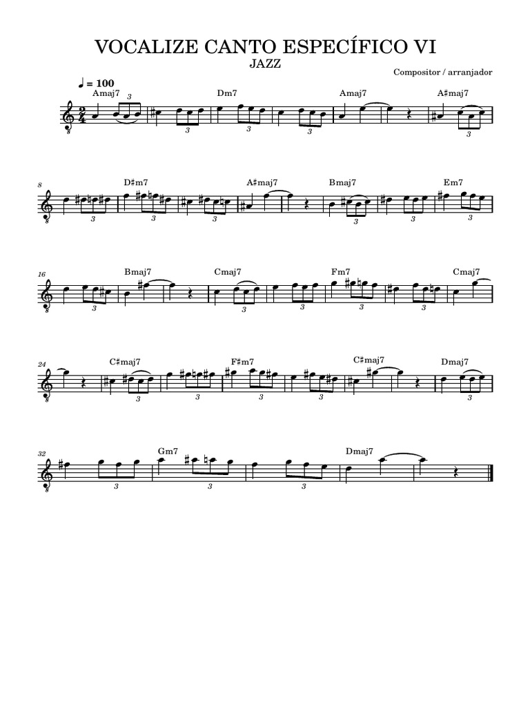 Vocalize Canto Específico Vi | PDF