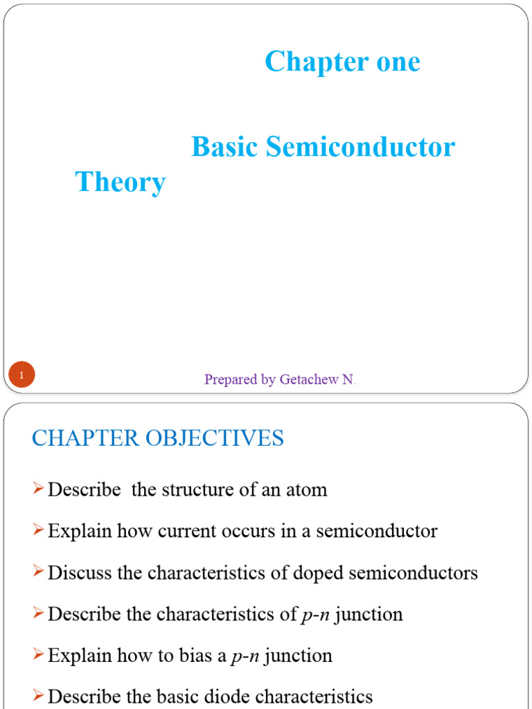 Basic Semiconductor Theory | PDF | P–N Junction | Semiconductors