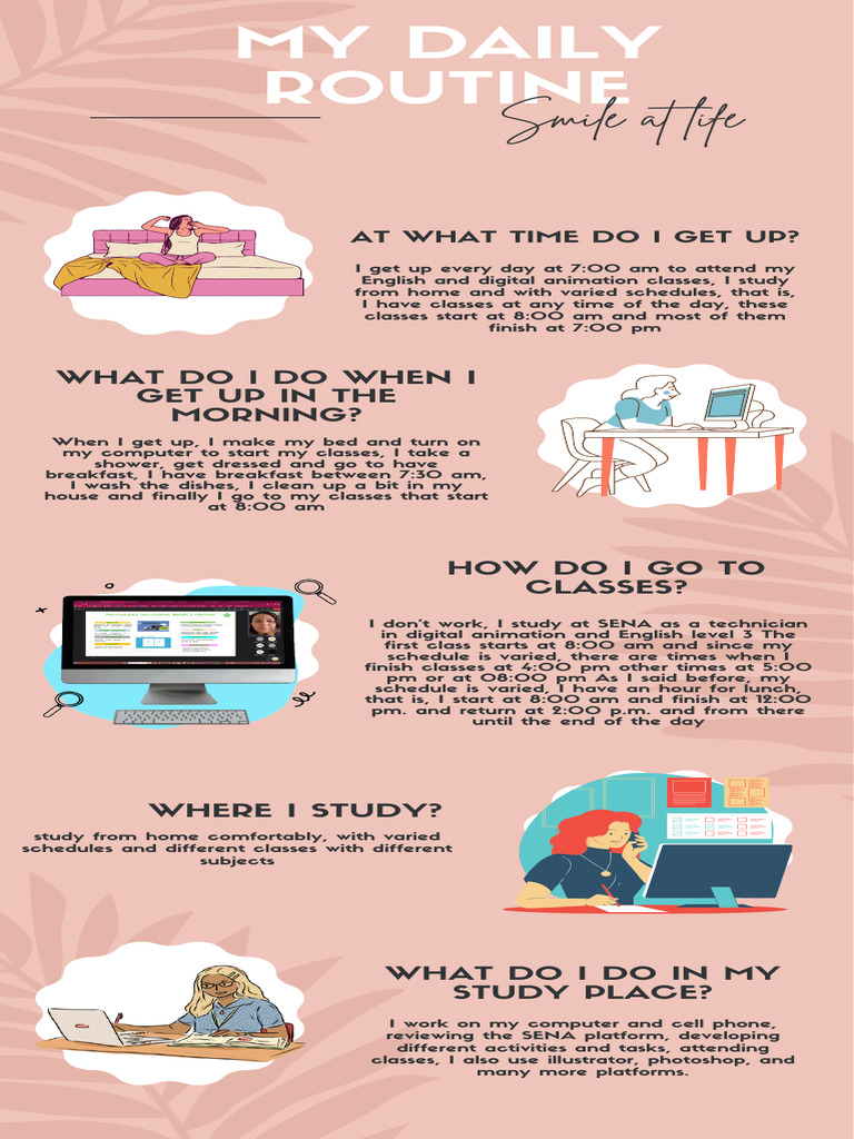 Daily Routine Infographic - Natalia Botero | PDF