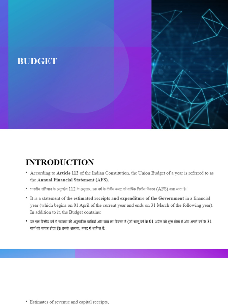 Budget - PPTX Ss | PDF