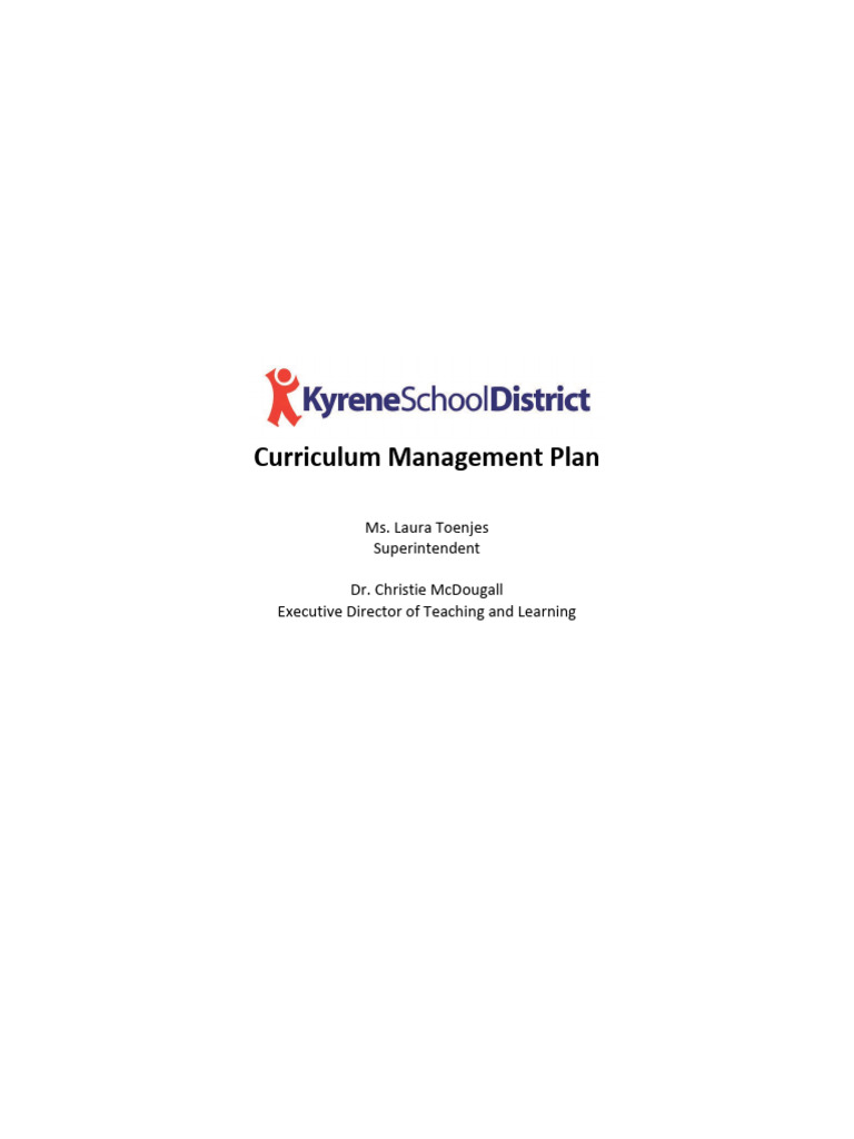 Curriculum Management Plan Kyrene v2022 | PDF | Curriculum ...