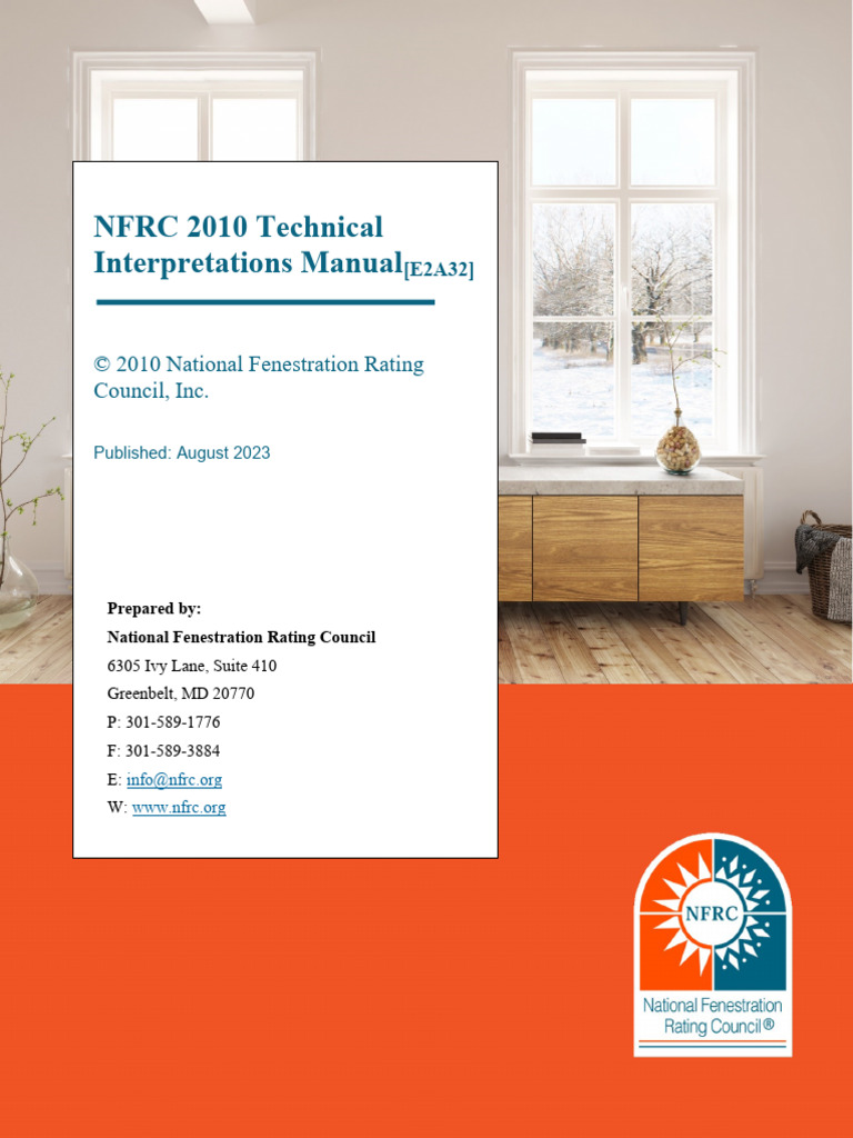 NFRC 2010 Technical Interpre | PDF | Window | Door