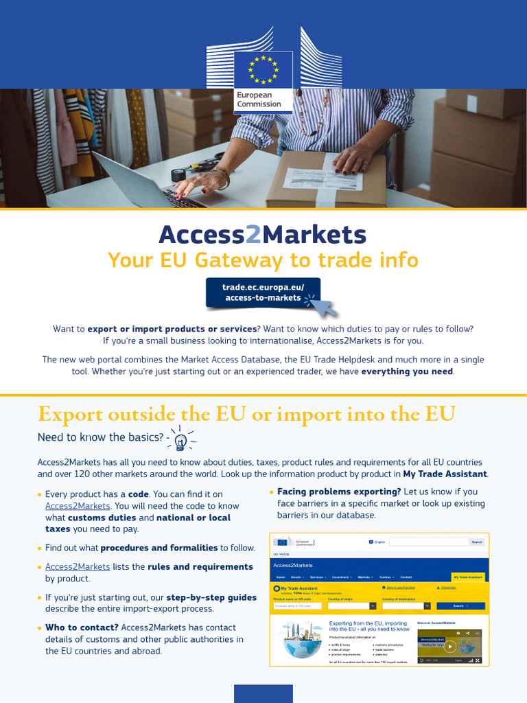 Access Markets: Your EU Gateway To Trade Info | PDF | Customs | Exports