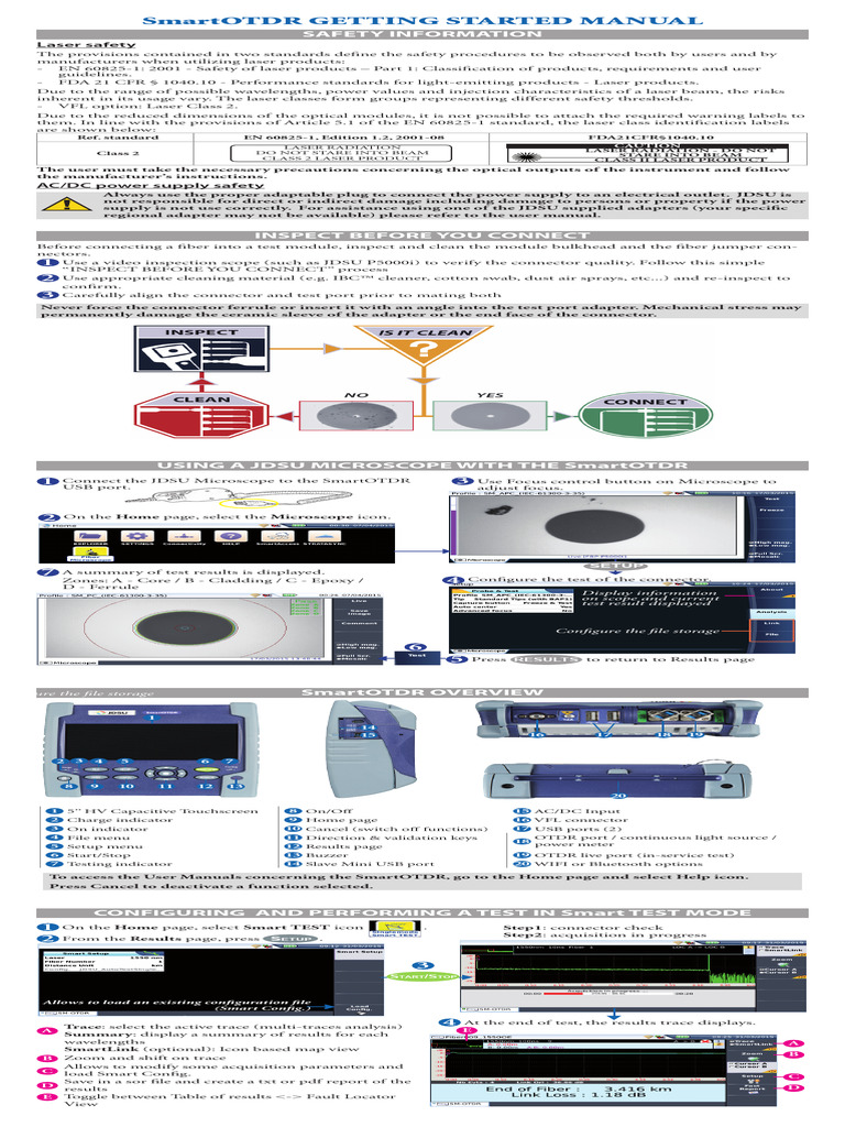 SmartOTDR Getting Started Manual ENG | PDF | Computer File | Laser