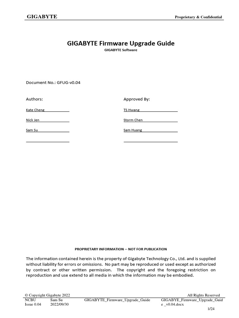 GIGABYE - Firmware - Upgrade - Guide - v0.04 | PDF | Bios | 64 Bit Computing