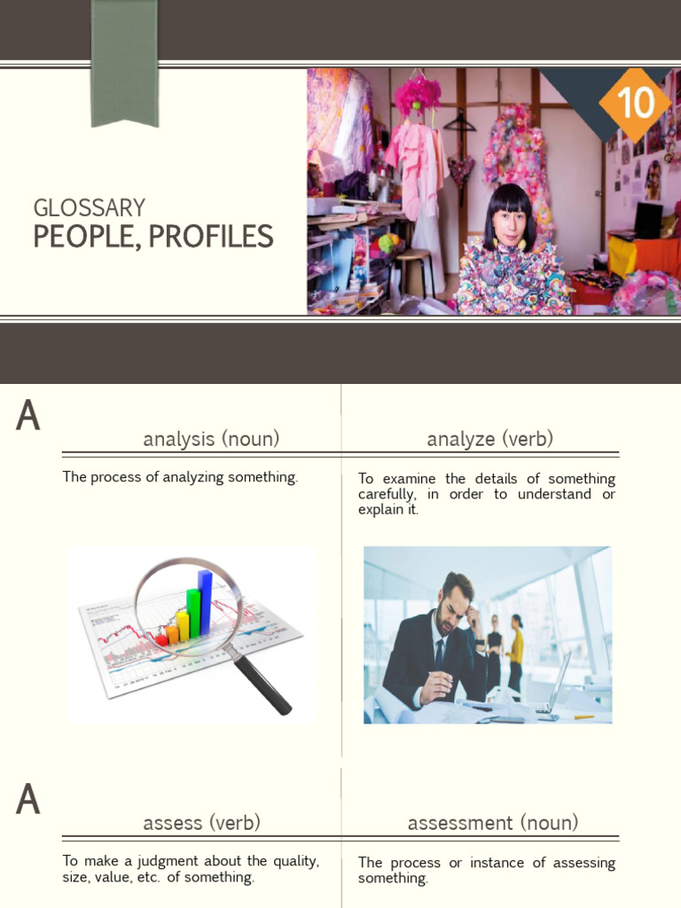 Glossary of People and Profiles Terms | PDF | Verb | Psychological Concepts
