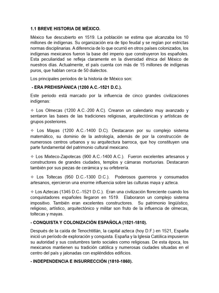 Breve Historia de México | PDF | México | España