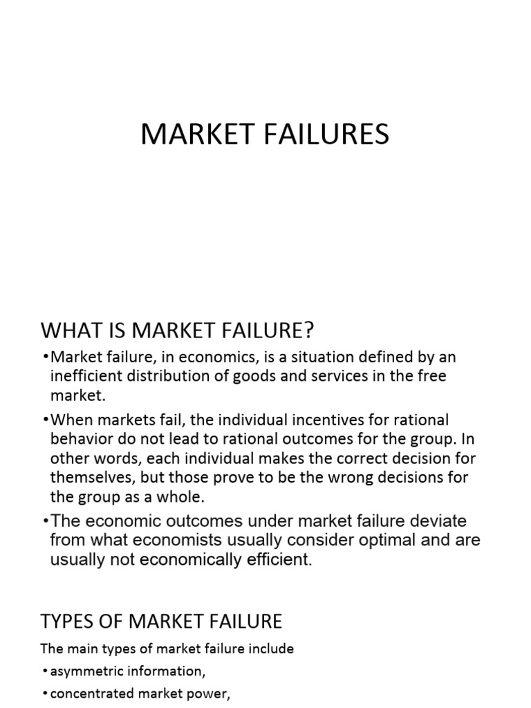 Market Failures | Download Free PDF | Externality | Market Failure