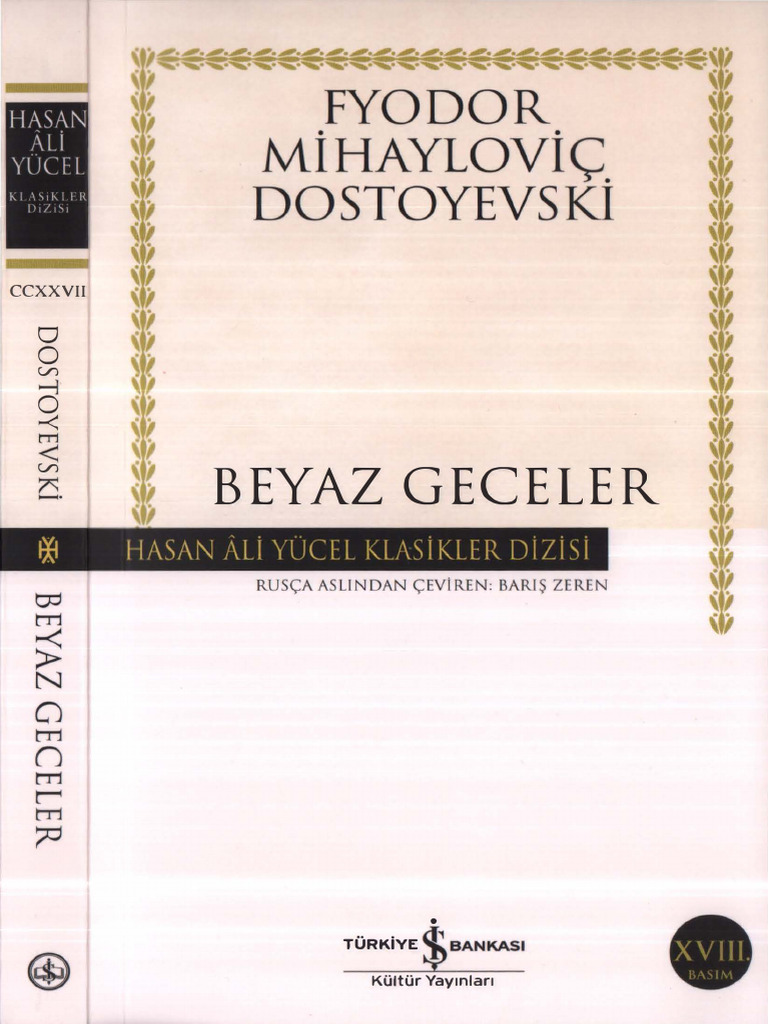 Fyodor Mihayloviç Dostoyevski - Beyaz Geceler (2020, Türkiye İş Bankası ...