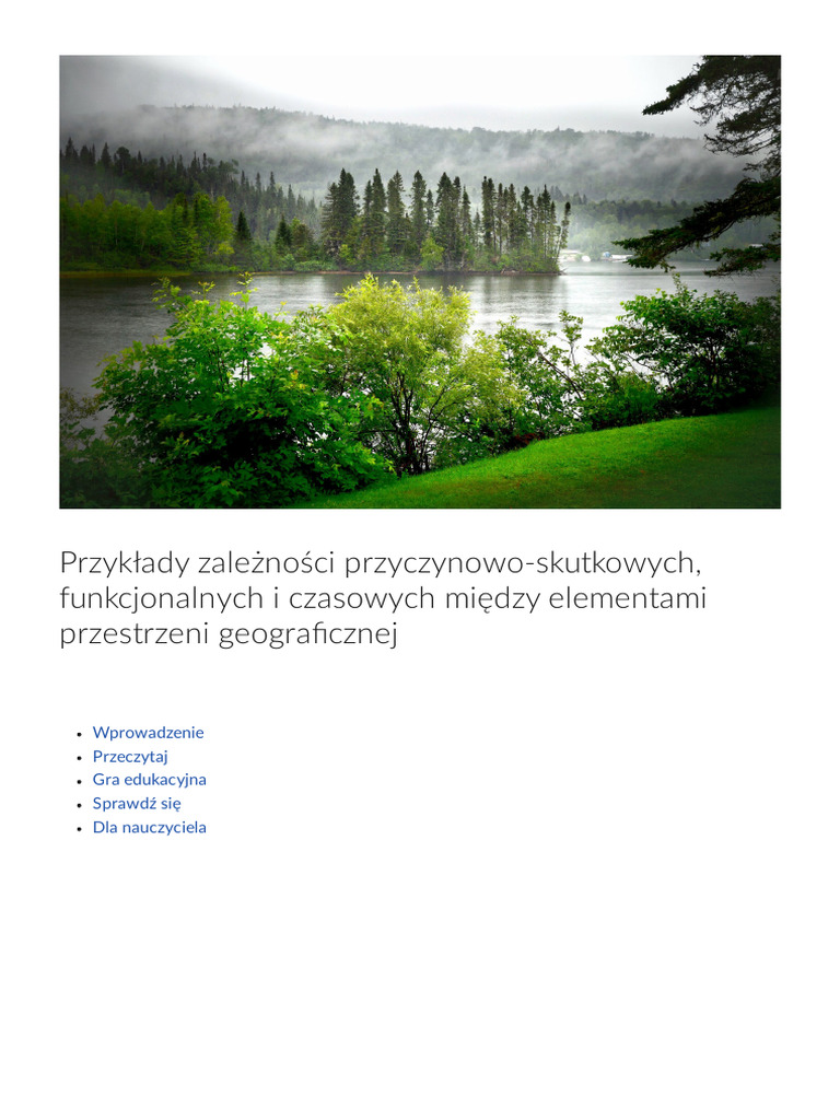 Przyklady Zaleznosci Przyczynowoskutkowych Funkcjonalnych I Czasowych Miedz | PDF