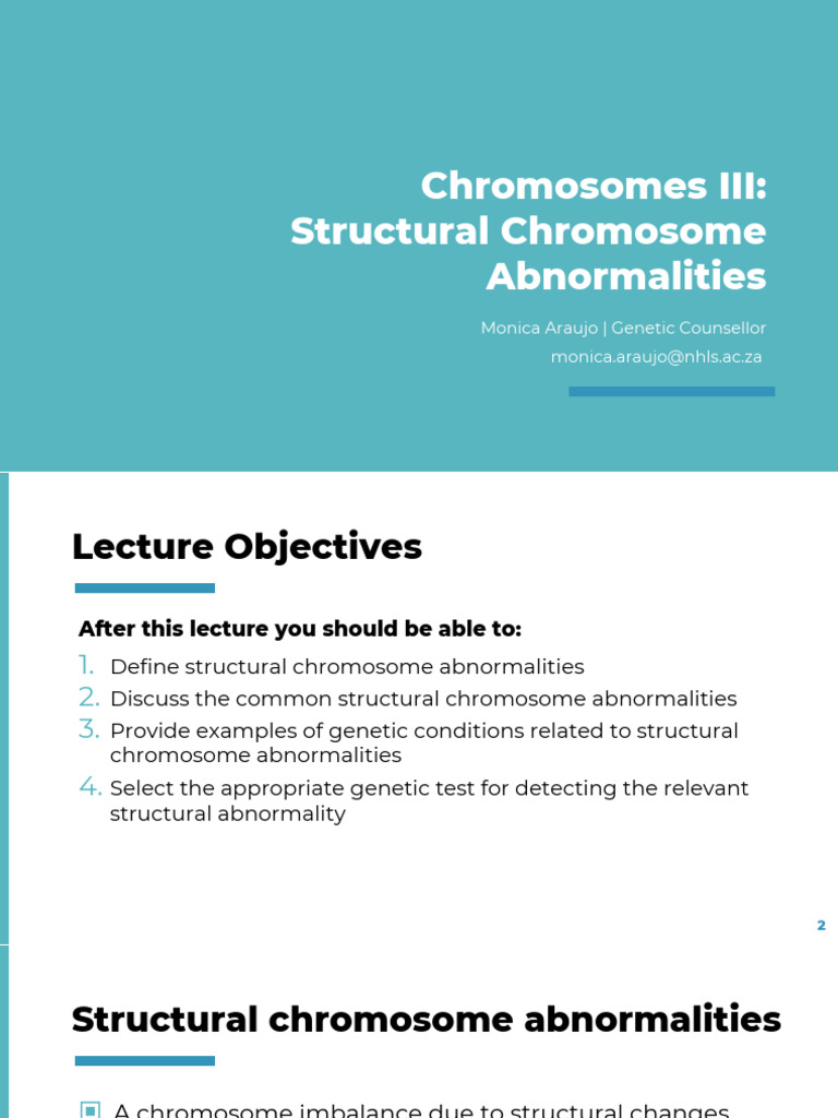 Week 2 - Lecture 2 - Structural Chromosome Abnormalities | PDF ... Week 2 - Lecture 2 - Structural Chromosome Abnormalities | PDF ...