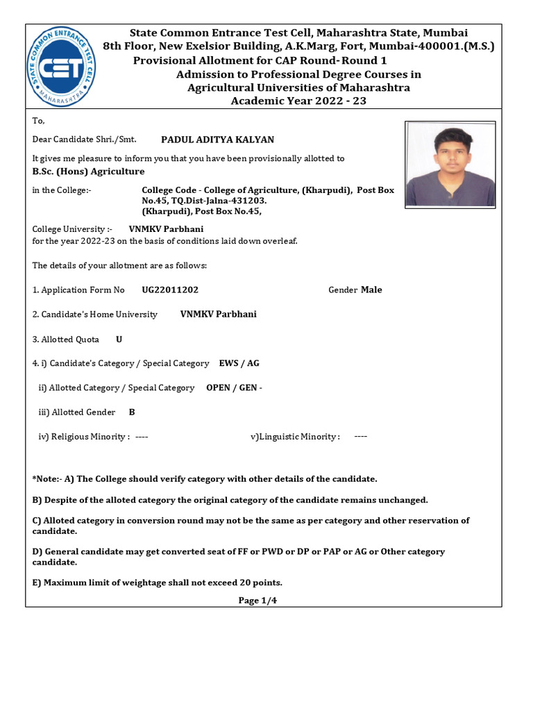 Allotment Letter Report | PDF | Vocational Education | Educational Stages