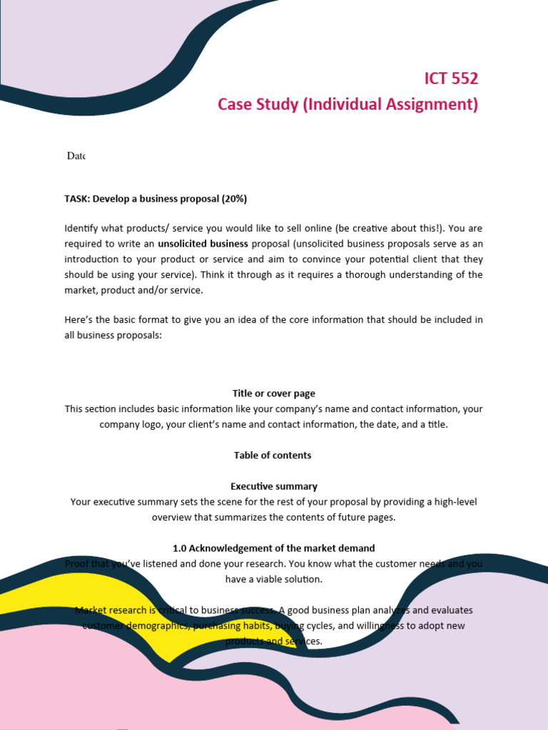 Ict552 Individual Assignment Oct 2022 Pdf Marketing Expense