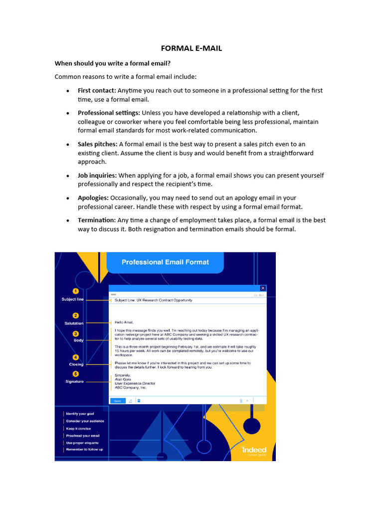 Formal Letter or E-Mail | PDF