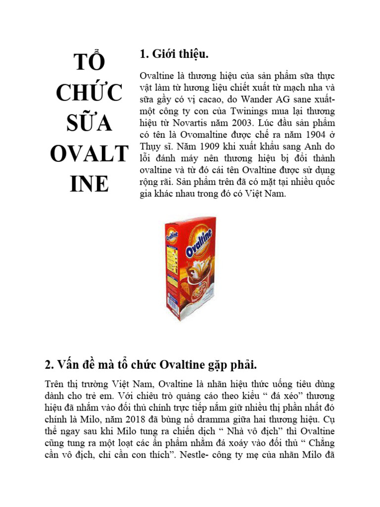 T CH C S A Ovaltine | PDF