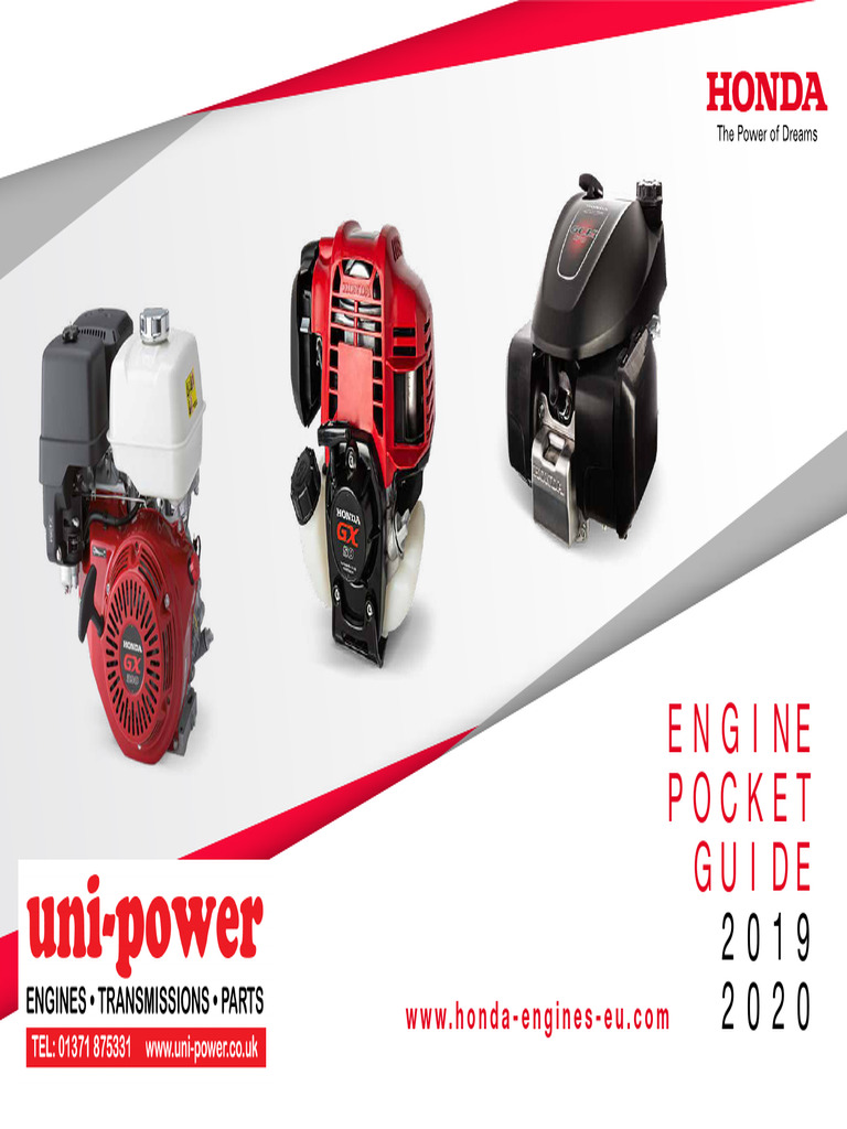 Honda Engine Specifications Overview | PDF | Horsepower | Engines