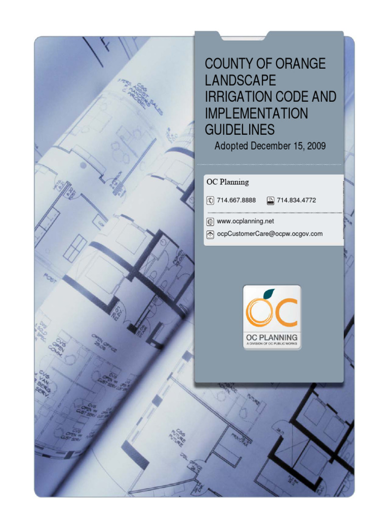 Landscape Irrigation Code Implementation Guidelines | PDF